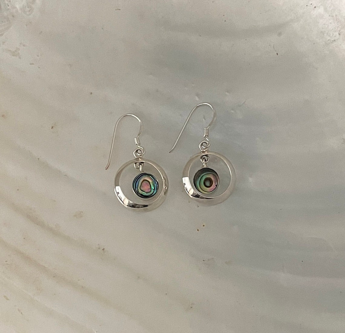 Gorgeous Natural Green Paua Shell/abalone and 925 Sterling - Etsy