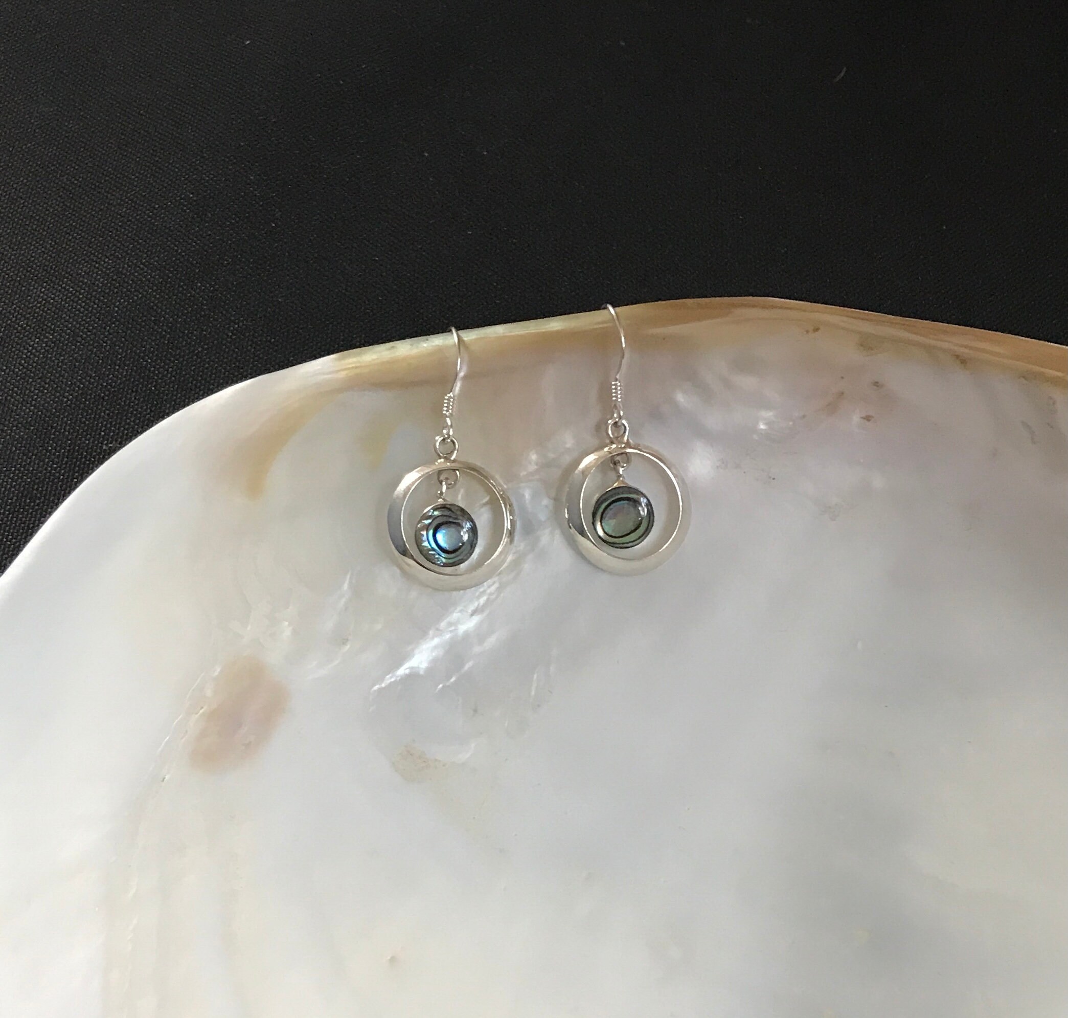 Gorgeous Natural Green Paua Shell/Abalone And 925 Sterling | Etsy