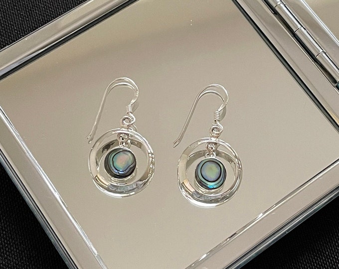 Gorgeous Natural Green Paua Shell/abalone and 925 Sterling - Etsy