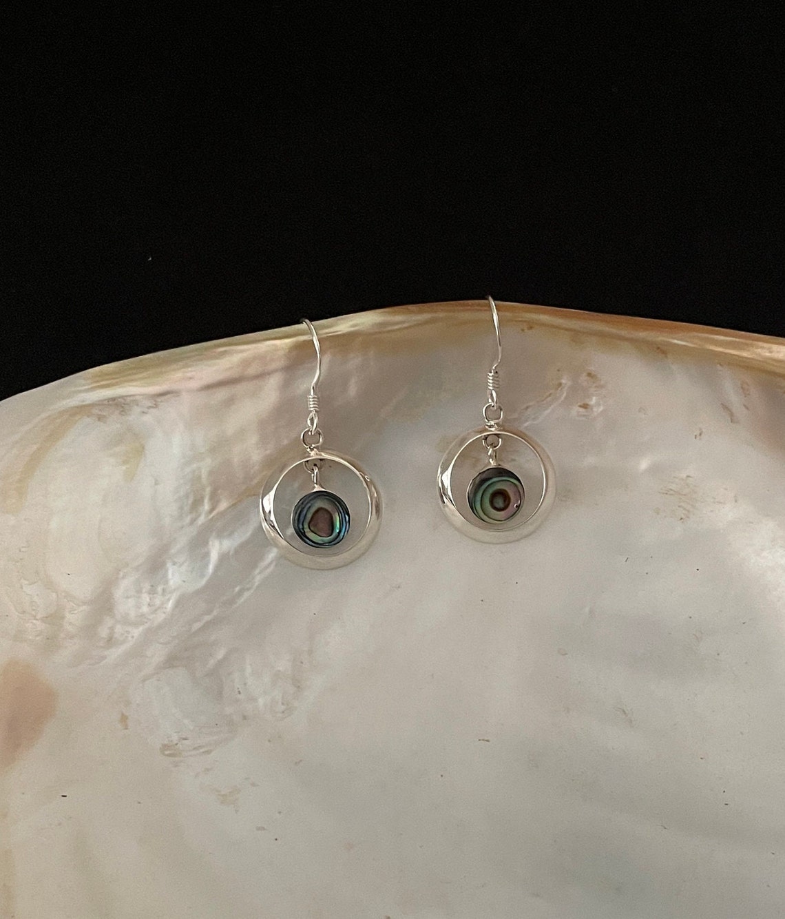 Gorgeous Natural Green Paua Shell/abalone and 925 Sterling - Etsy