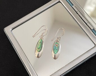 Gorgeous Natural Green Paua Shell/abalone and 925 Sterling - Etsy UK