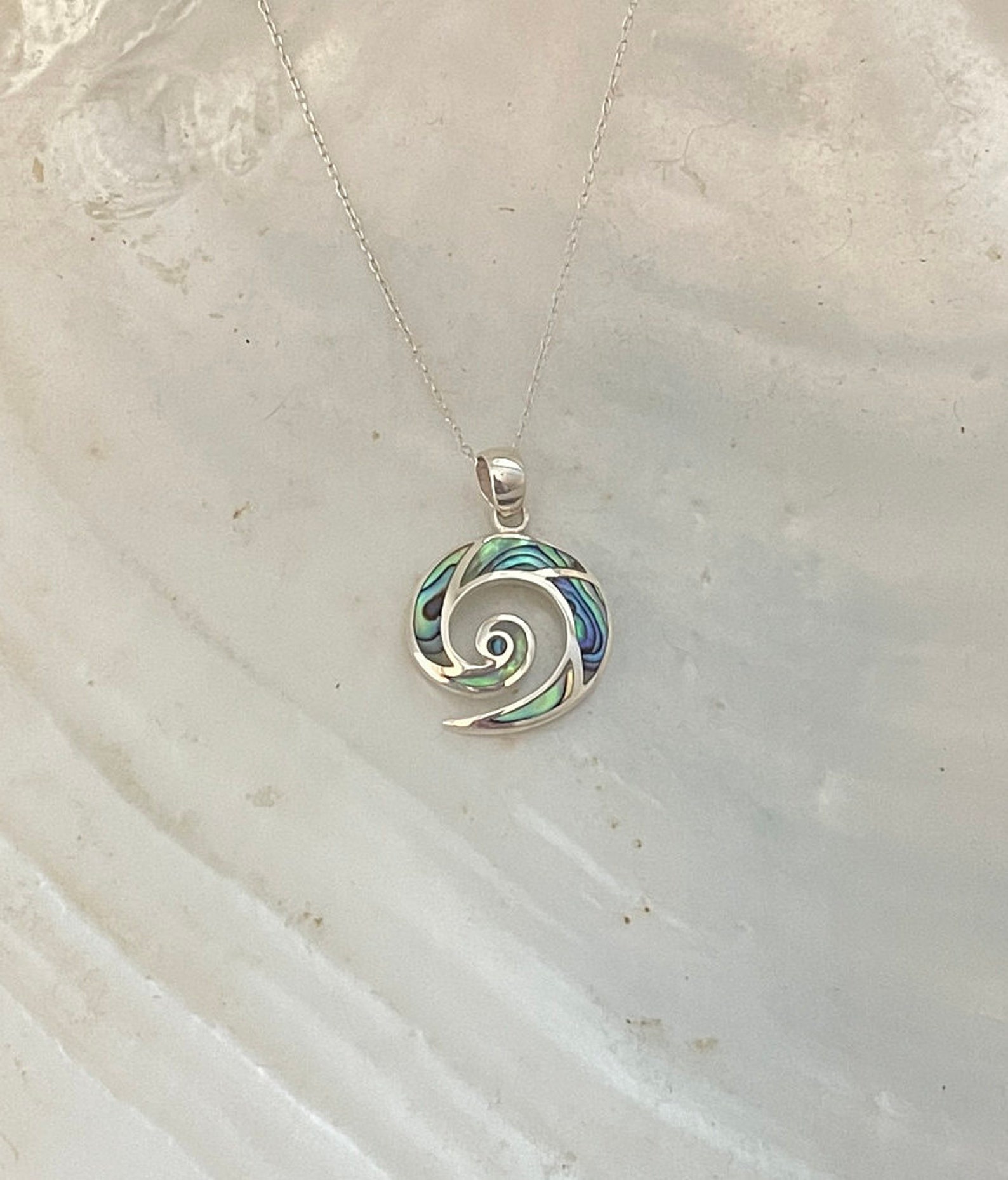 Gorgeous Mosaic Natural Green Paua Shell/abalone and 925 - Etsy UK