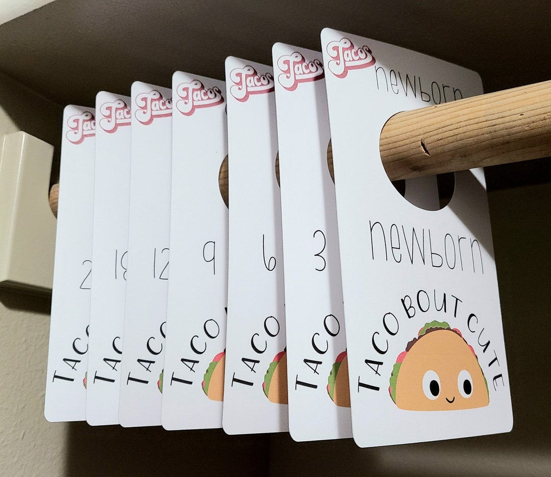 Taco Bout Cute Baby Clothes Dividers, Wardrobe Sizers, Taco Nursery ...