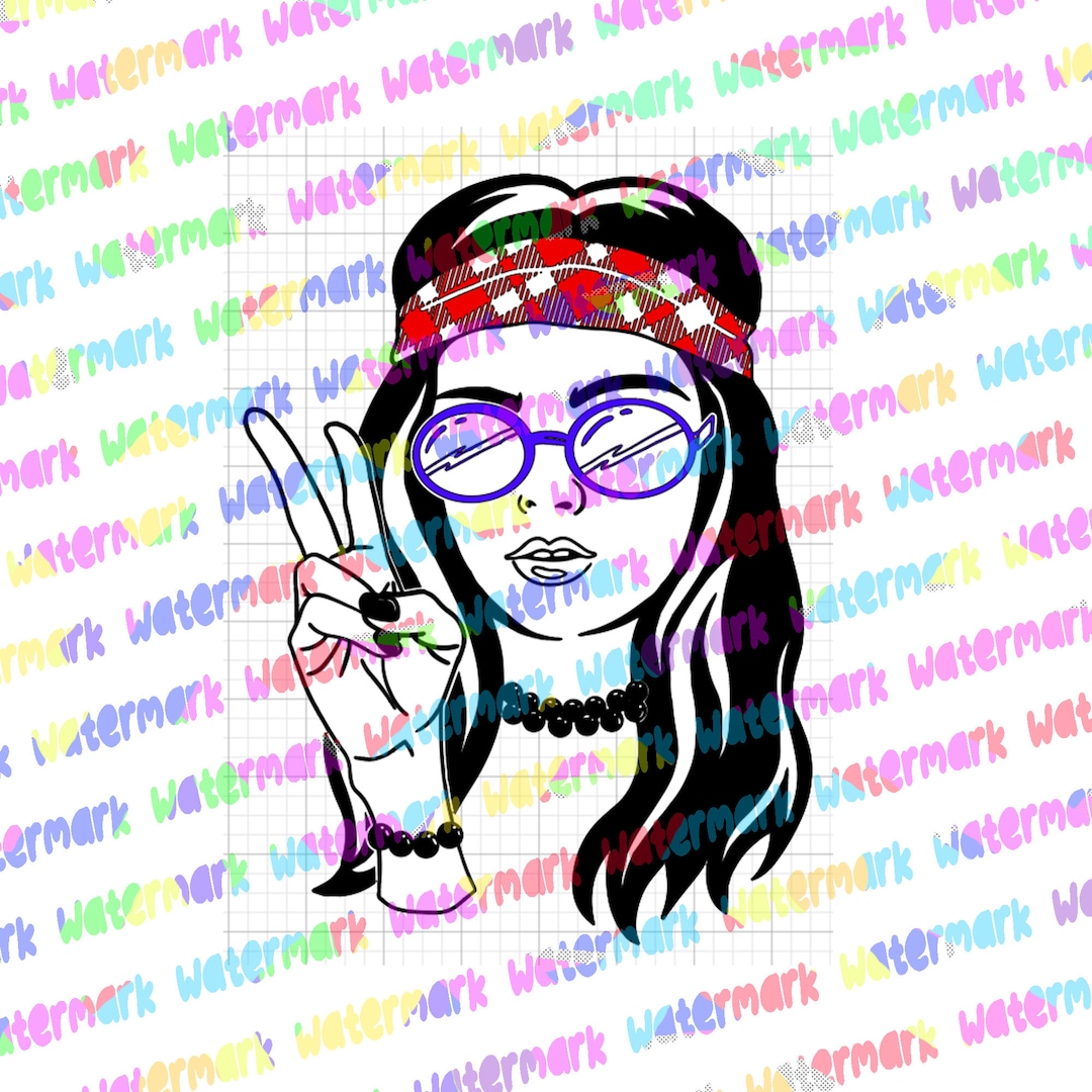 Hippie Chick Peace SVG Cut File Make the Headband and - Etsy UK