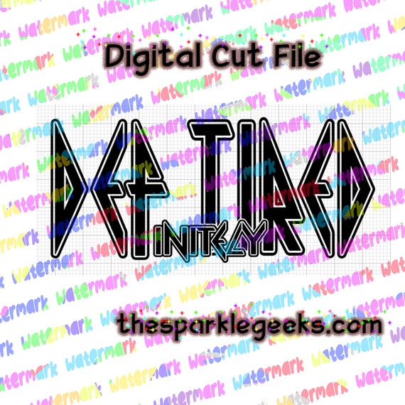 Def Tired 3 Designs Def Leppard Cricut Linart SVG Cut - Etsy