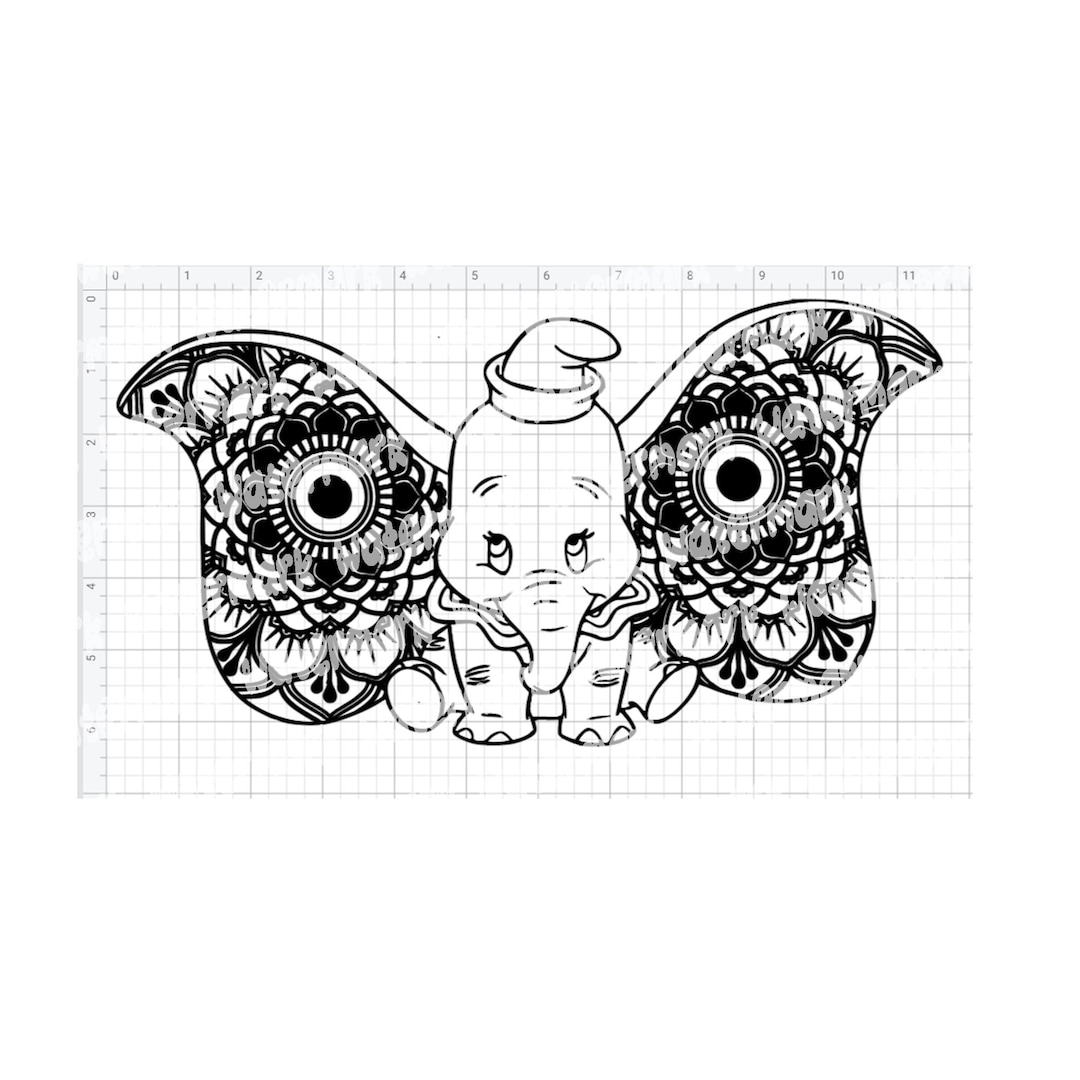 Dumbo Mandala Svg Dxf PNG - Etsy
