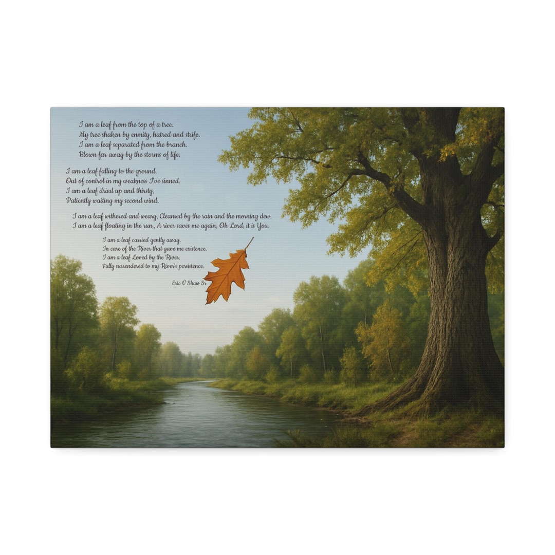 Serene River Poem Canvas Art: Eric V Shaw Sr, Woods Scene - Etsy