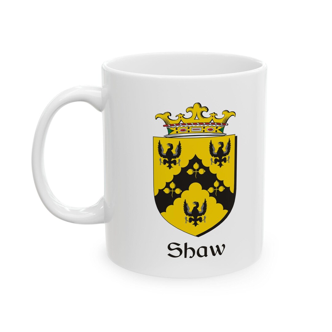 Shaw Family Crest Mug | Scottish Coat of Arms - Etsy