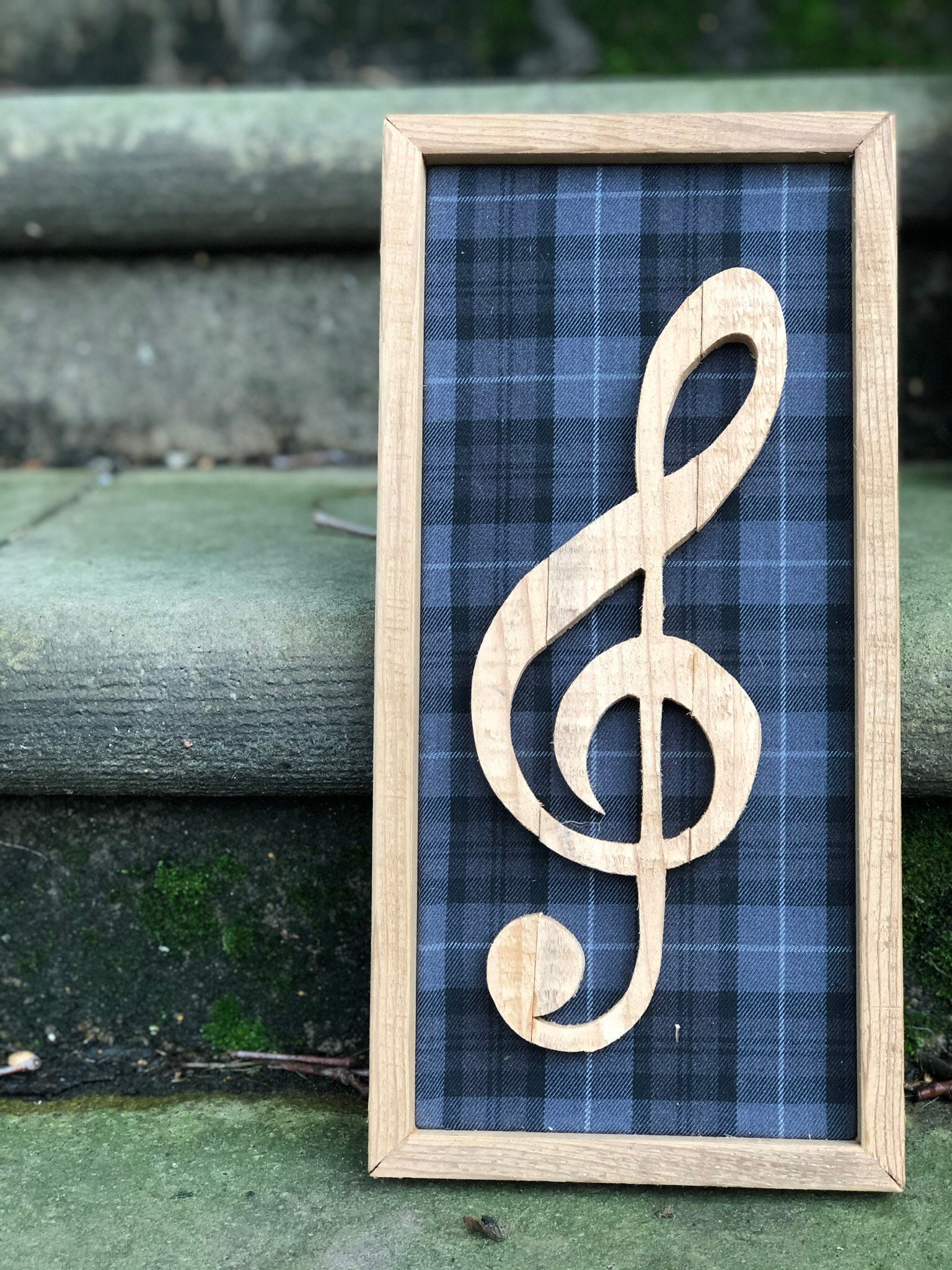 Handmade Treble Clef Cutout From Reclaimed Wood Set on Dark - Etsy
