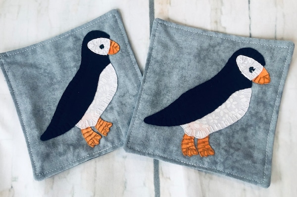 100% Wool Knitted Puffin Slippers. Size Small Adults 5-6 - Etsy Canada