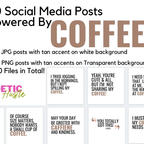 Coffee IG Posts Cafe Business Coffee Business IG Templates - Etsy