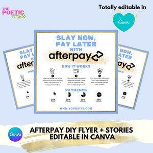 IG Flyer, DIY Social Media Flyer, Social Content, Afterpay, Editable ...