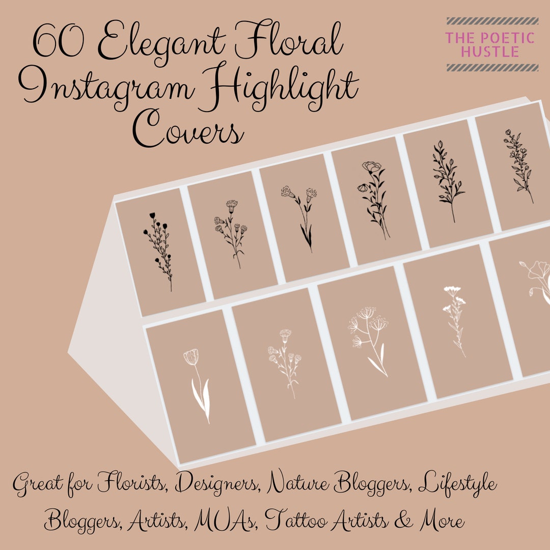 60 Elegant Floral IG Story Covers IG Branding IG Highlight - Etsy