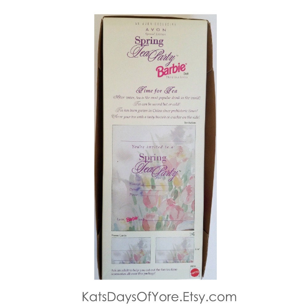 Dolls Spring Tea Party Barbie 1997 Avon Exclusive Special - Etsy