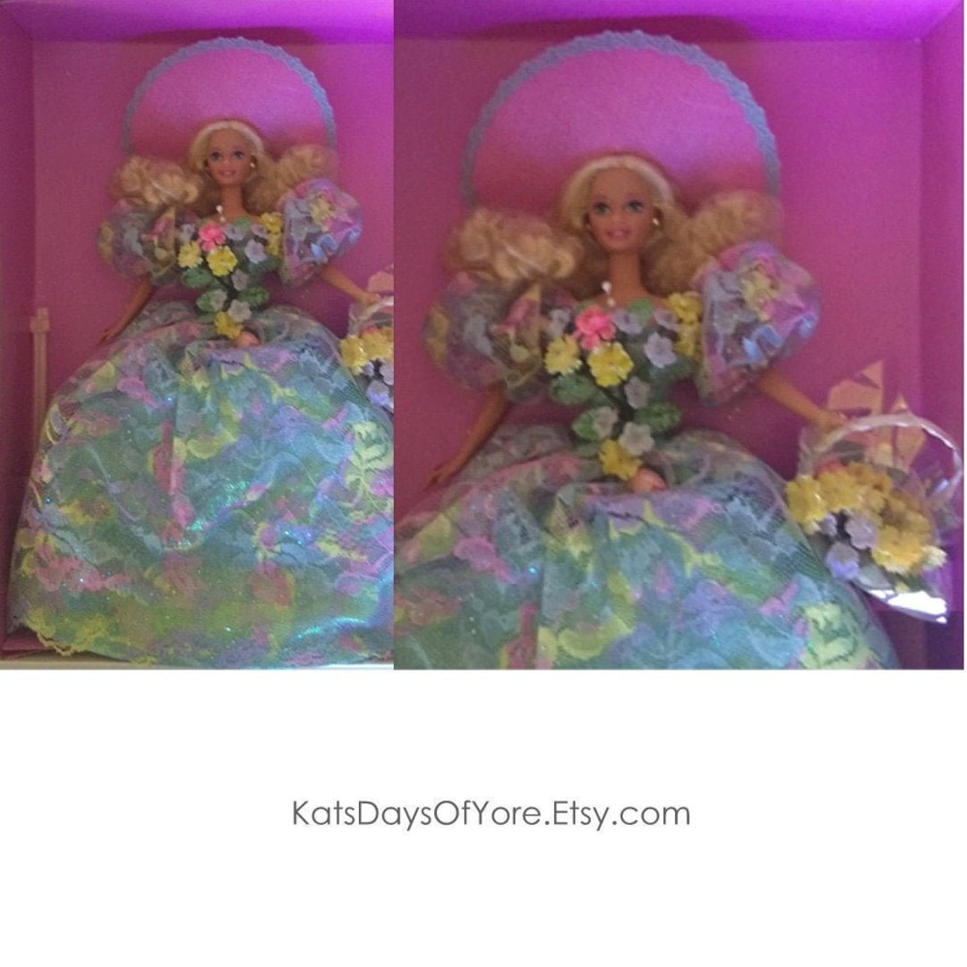 Dolls - Spring Bouquet Barbie - 1994 Enchanted Seasons Collections ...