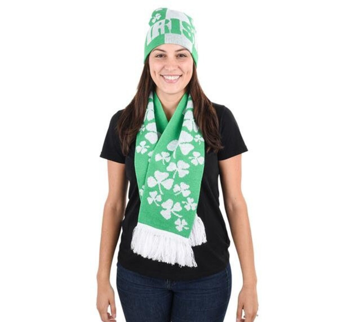 St Patrick's Day Scarf & Hat Combo Set - Etsy