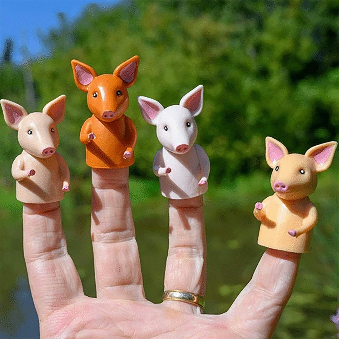 FINGER PIGS 4 Piece Bundle Finger Puppets Set - Etsy