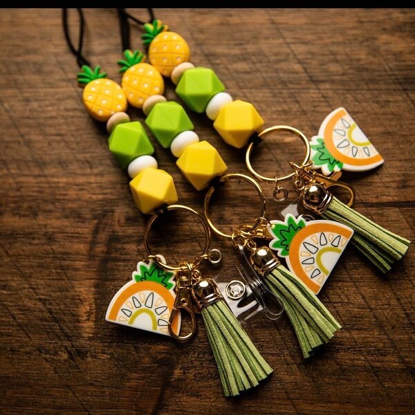 Pineapple Lanyard - Etsy