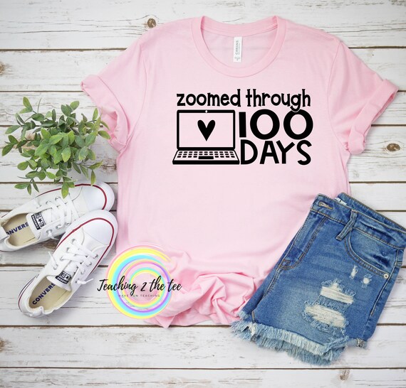 100th day of school teacher shirt/Remote learning shirt/100 | Etsy
