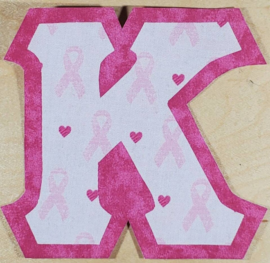 ΚΚΨ Iron-on Sewable Greek Letters Pink Ribbon - Etsy