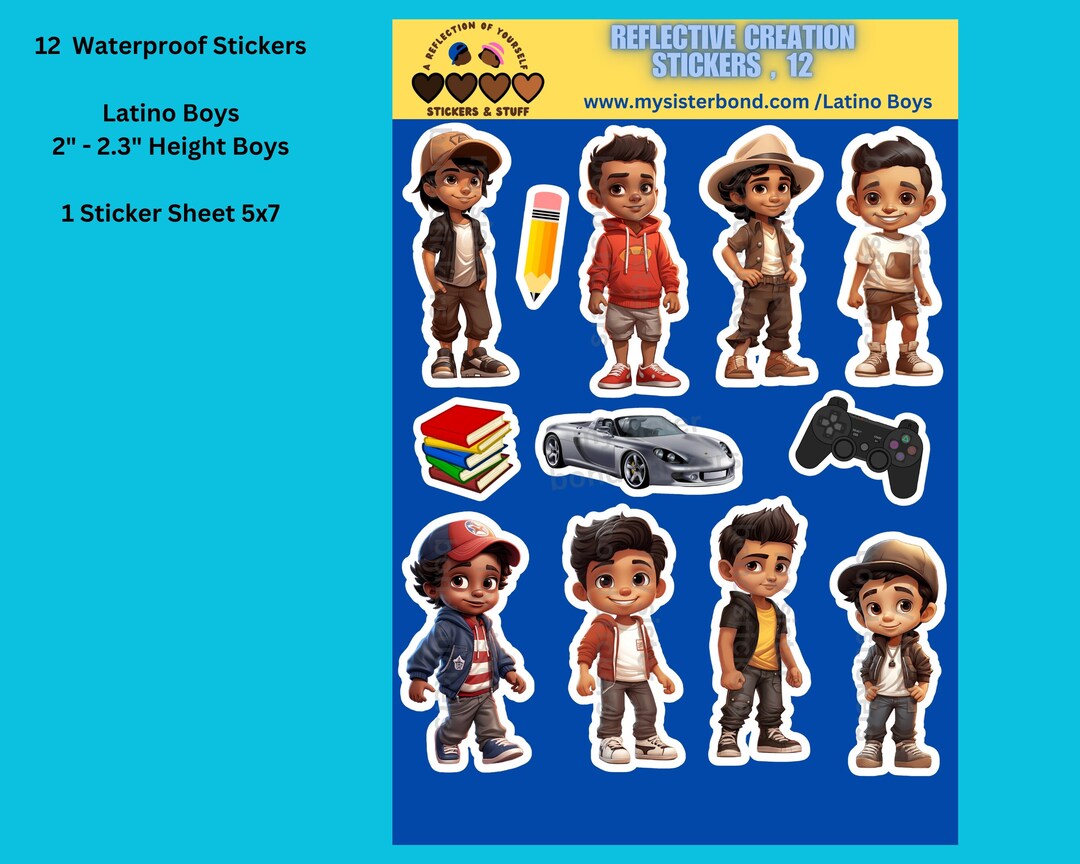 Latino Boy Stickers | Mexican Boys Joy |wall Decals | Scrapbooking ...