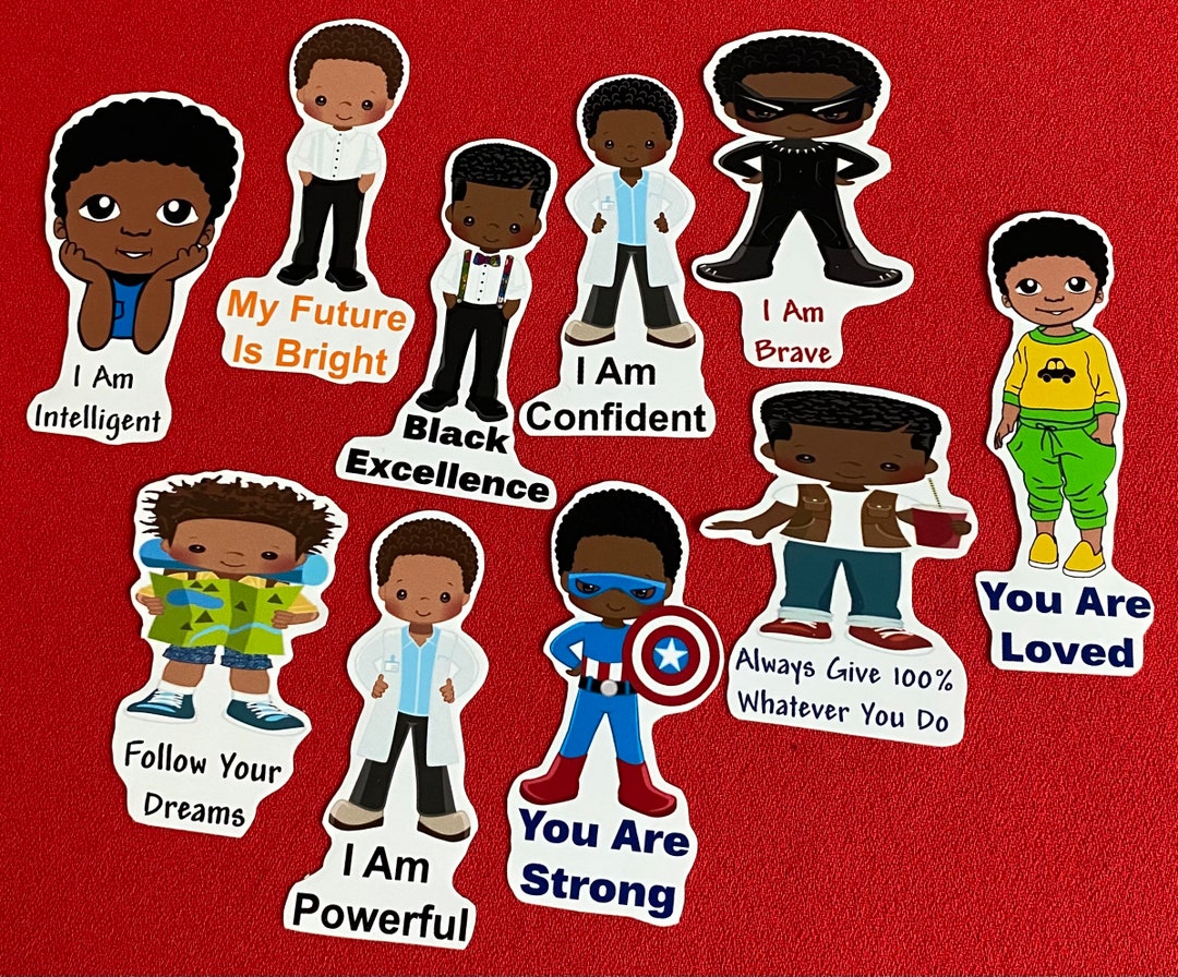 African American Boy Stickers Melanin Princess Black Boy Joy Vinyl ...
