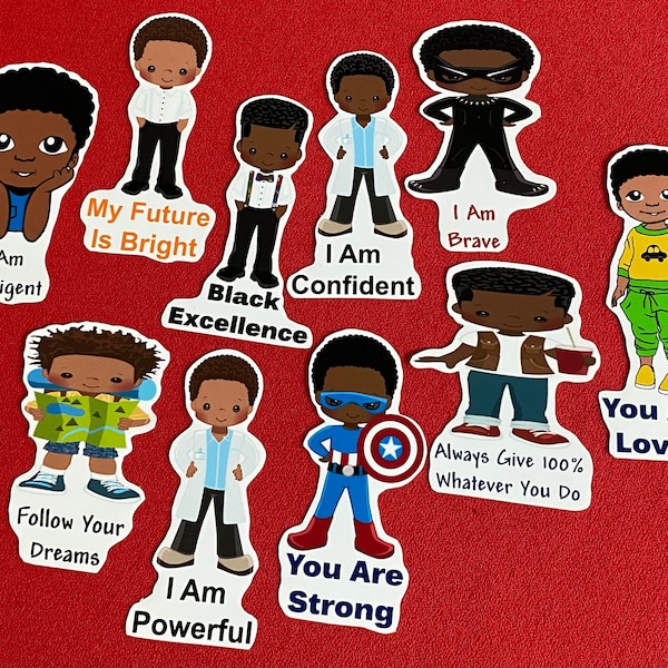 Black Boy Joy Stickers - Etsy