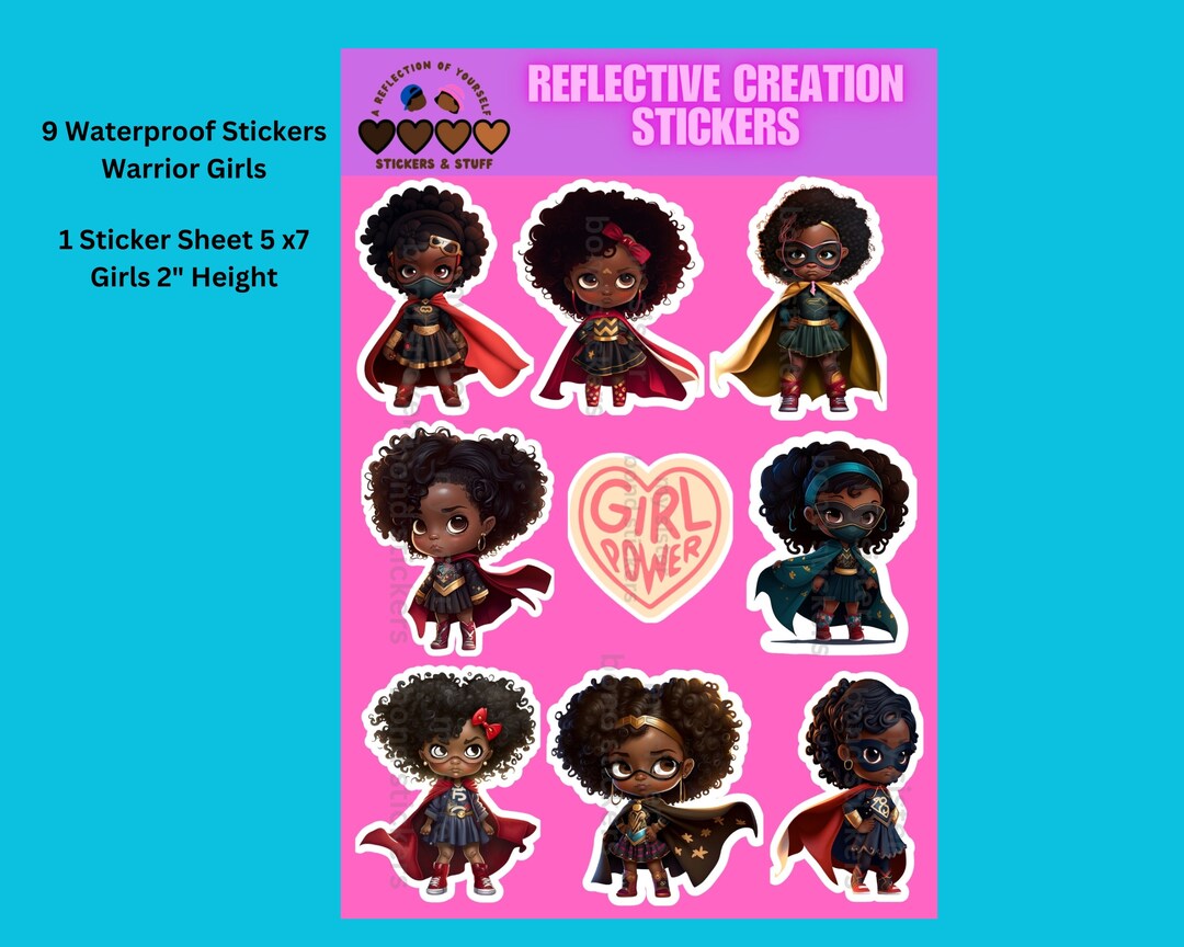 Brown Girl Stickers African American Black Girl Magic Stickers Melanin ...