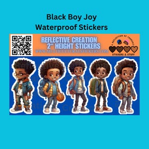African American Boy Stickers Melanin Boys Black Boy Joy Vinyl Stickers ...