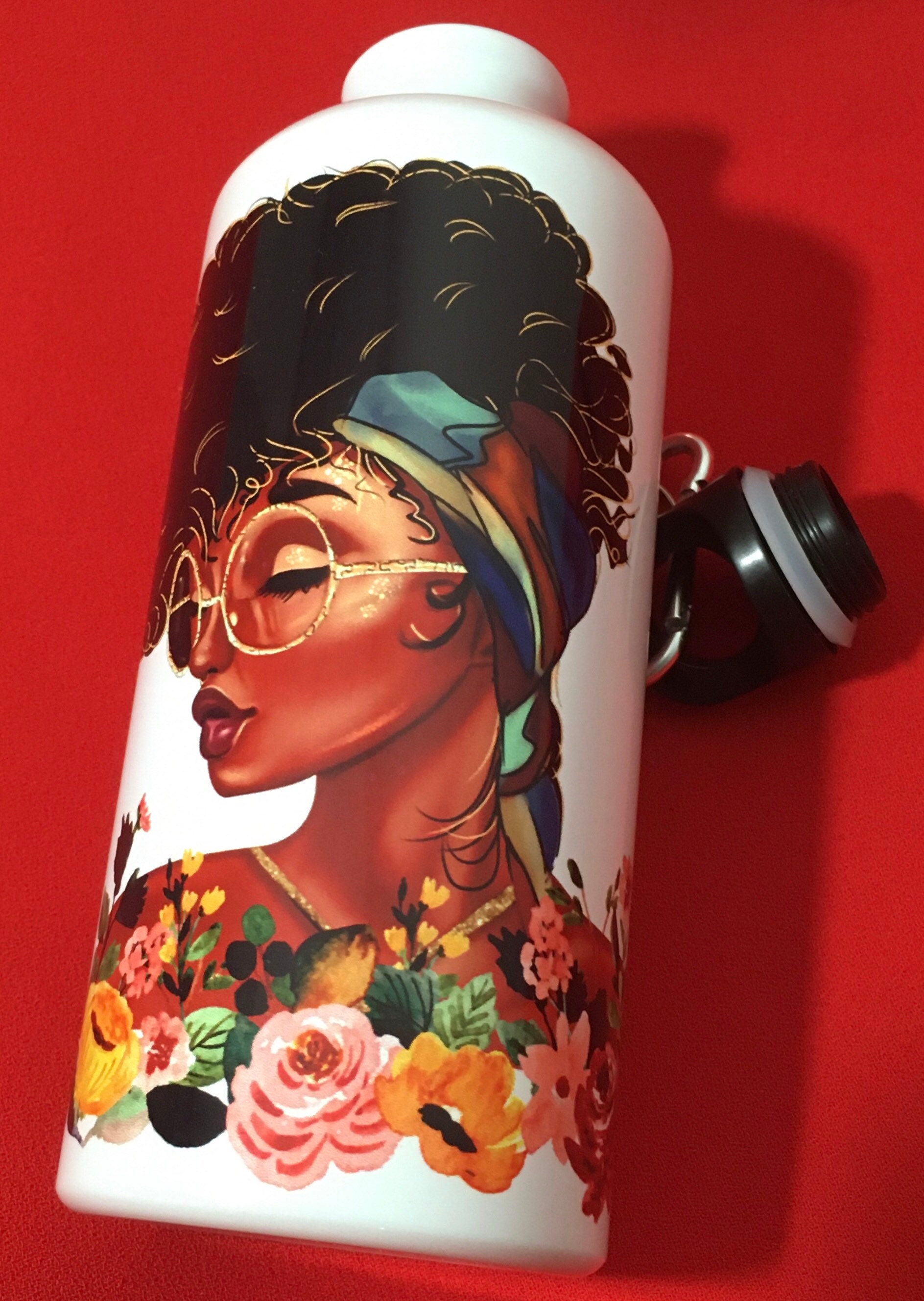 Melanin Water Bottles Black Girl Magic African American Water Bottles ...