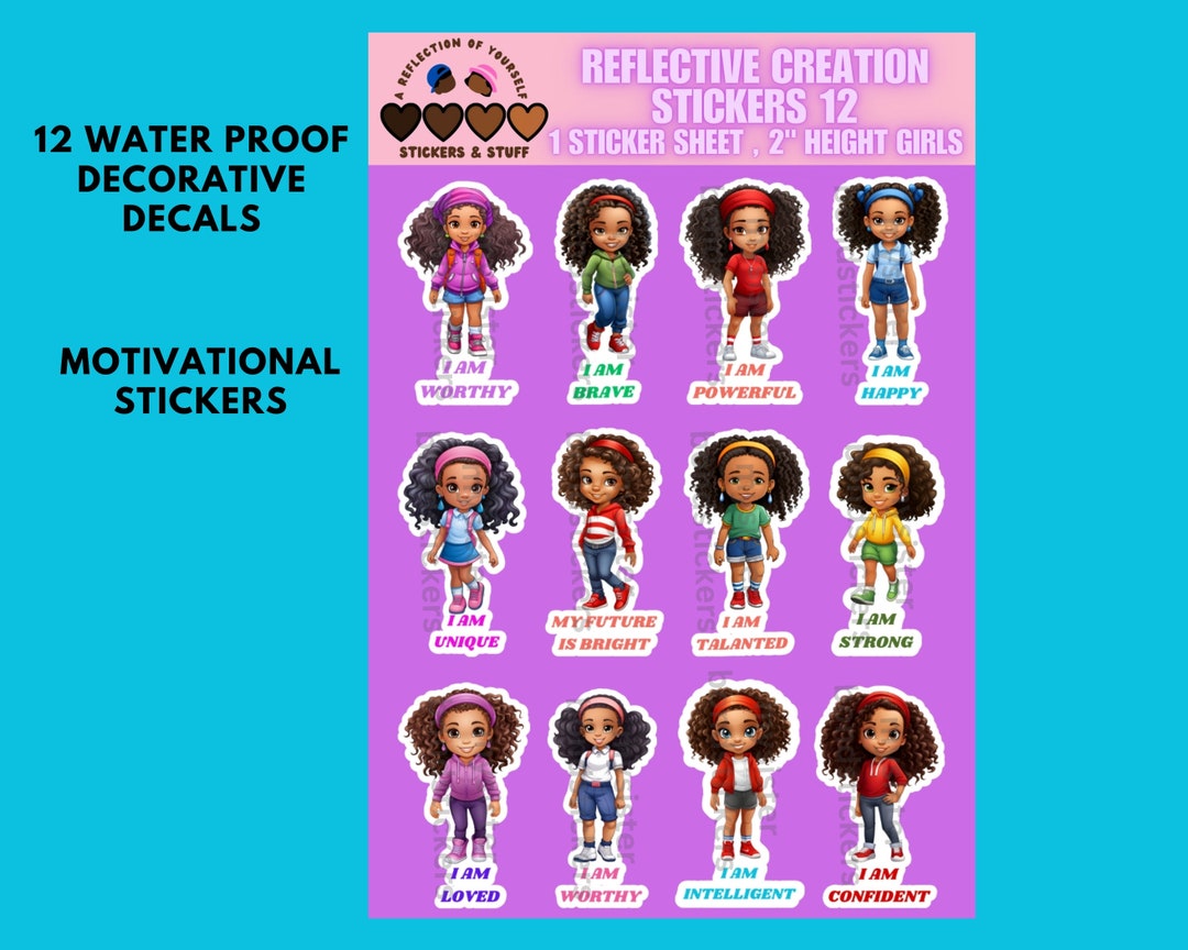 Inspirational Stickers African American Black Girl Magic Stickers ...