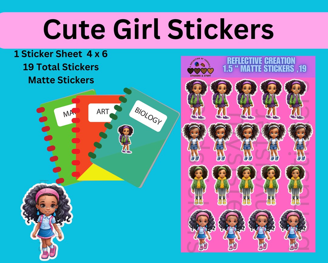 School Supplies, Stickers, Black Girl Magic, African American Stickers ...