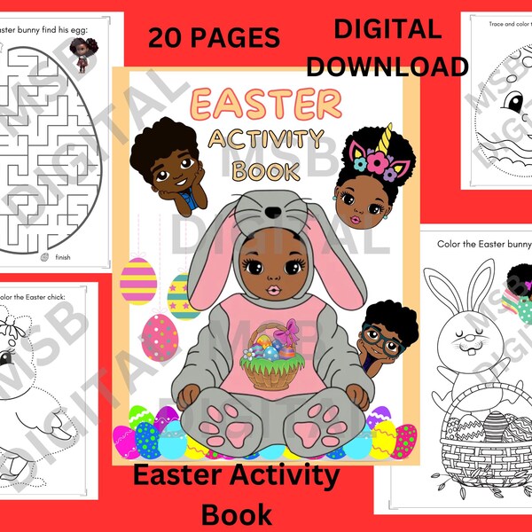 Black Girl Kids Worksheets - Etsy