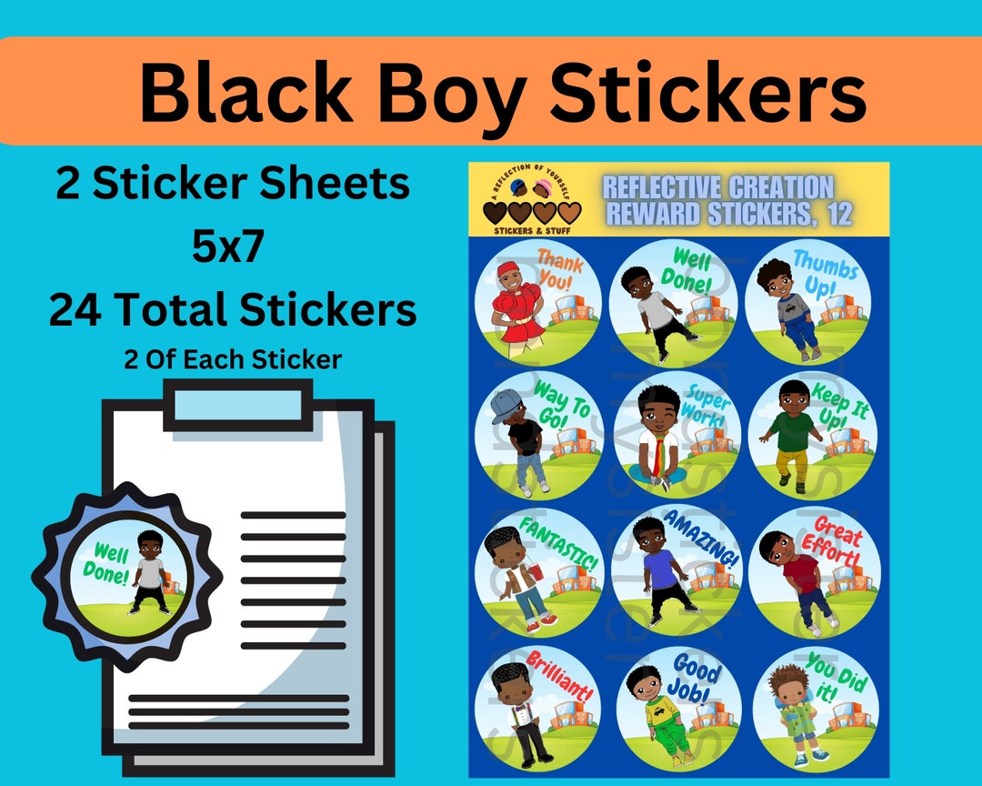 Black Boy Decals Stickers,school Stickers,inspirational Quotes African ...