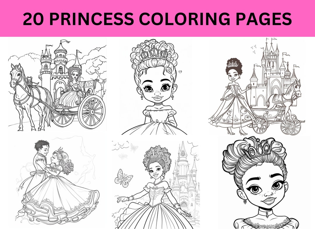 Princess Coloring Pages, Black Girl Magic, Coloring Activity, African ...