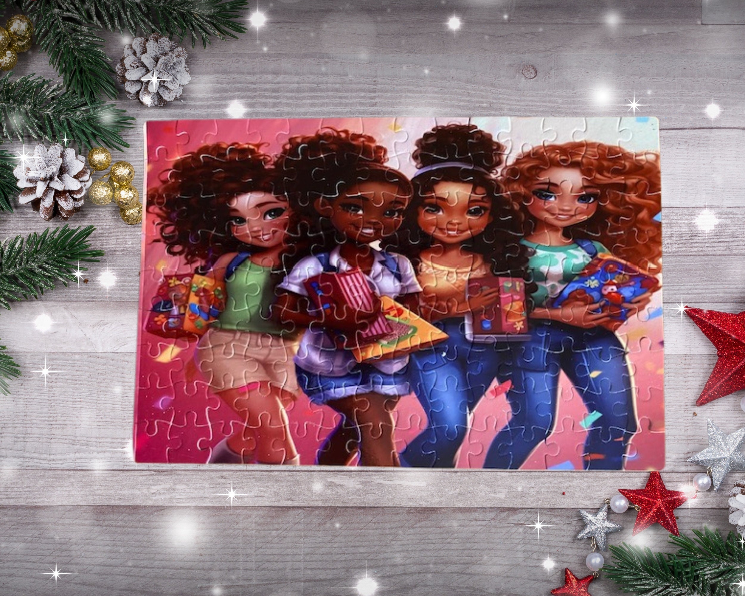 Melanin Besties Black Girl Magic Puzzle Princess Melanin African ...