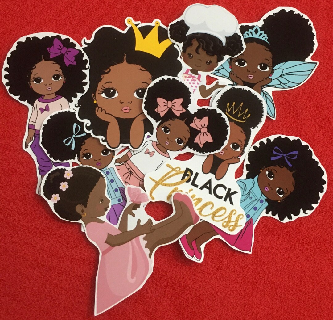 Brown Girl Stickers African American Black Girl Magic Stickers - Etsy