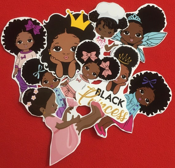 Brown Girl Stickers African American Black Girl Magic Stickers - Etsy