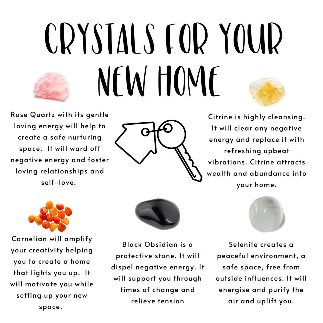 New Home Crystal Gift Set Moving House Crystal Set Housewarming Present ...
