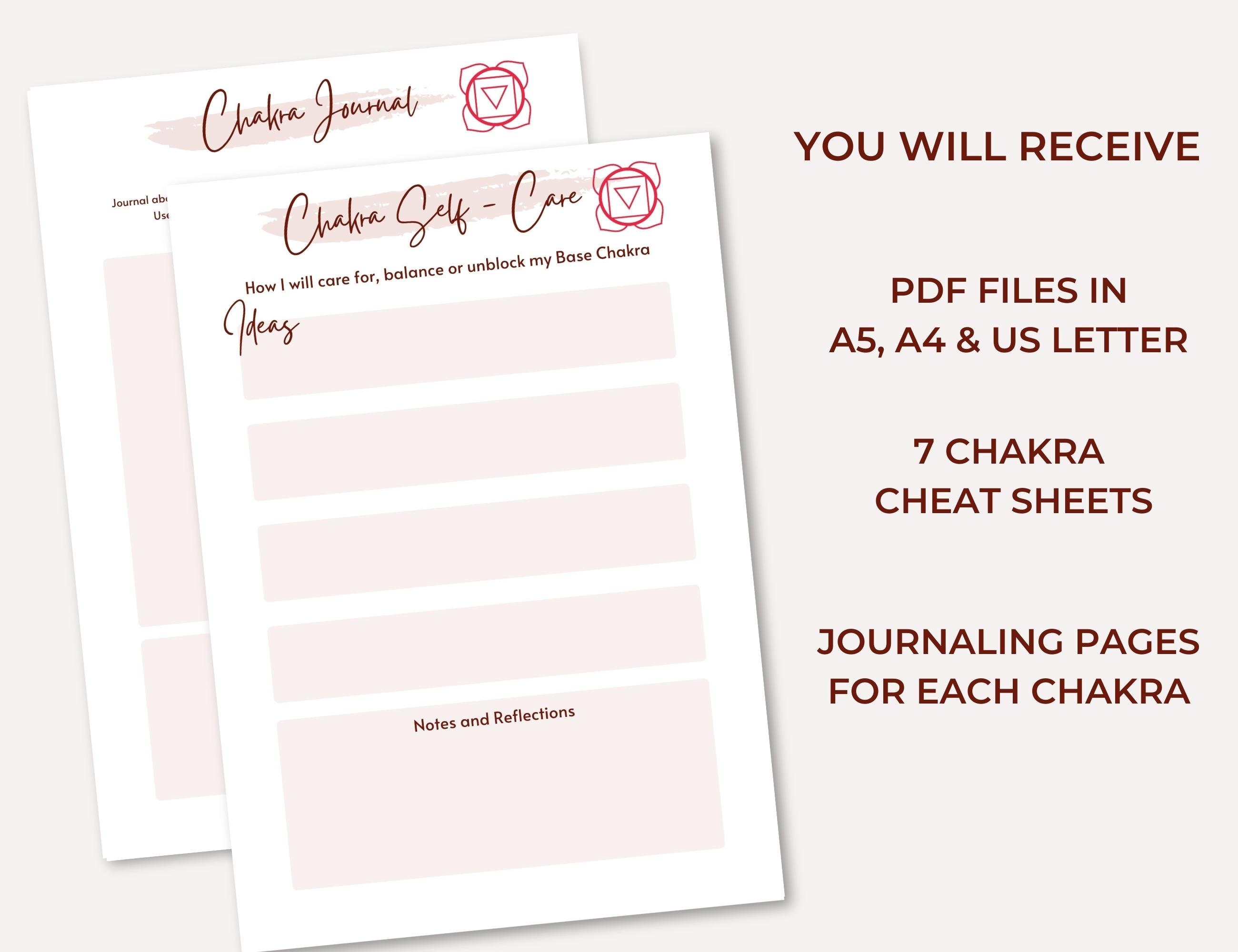 Chakra Cards PDF 7 Chakra Cheat Sheets Chakra Crystal - Etsy