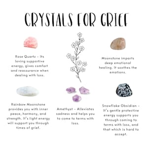 Grief Crystal Set Grief Care Package Crystals for Grief and Loss ...