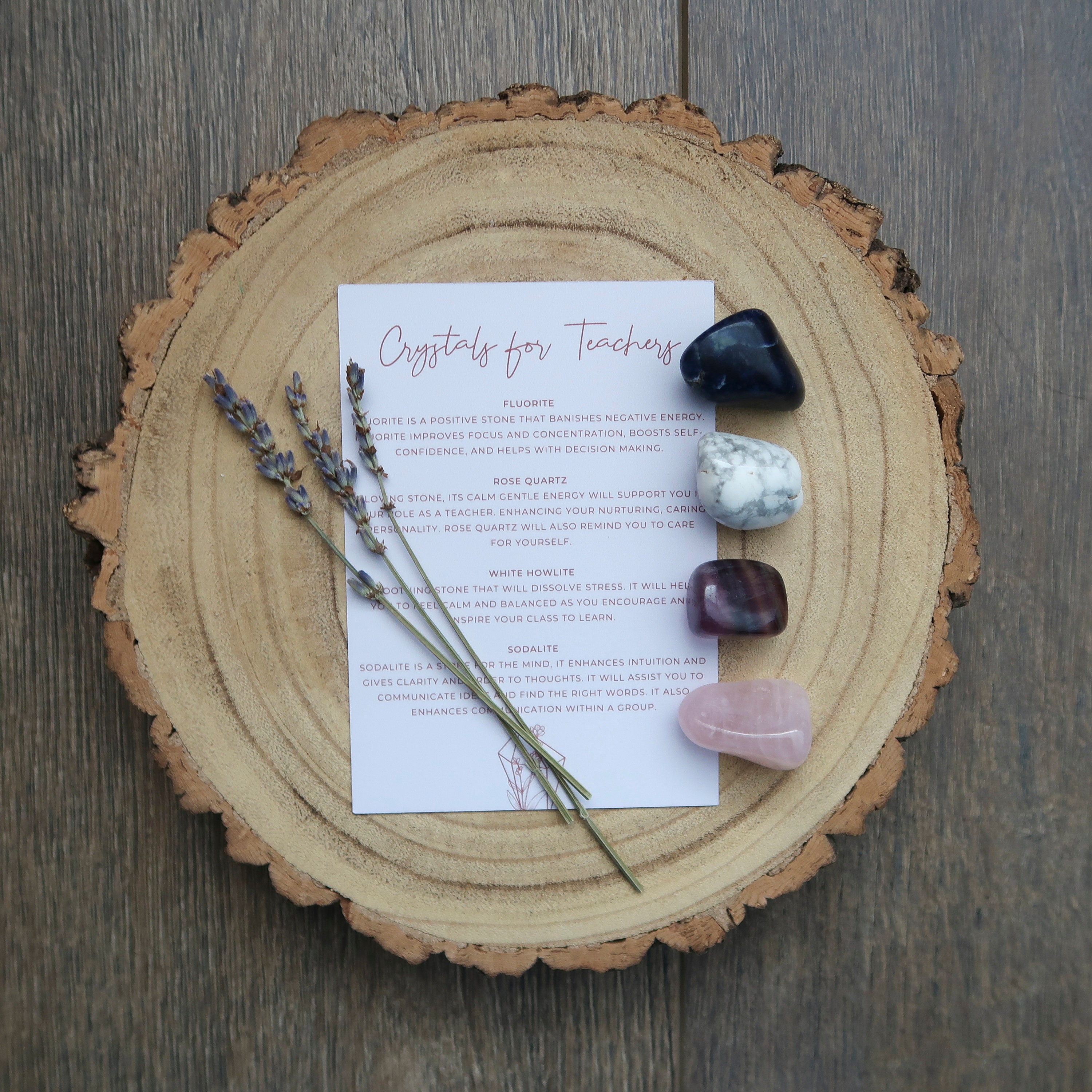 Crystals for Teachers Crystal Gift Set Personalised Teacher | Etsy UK