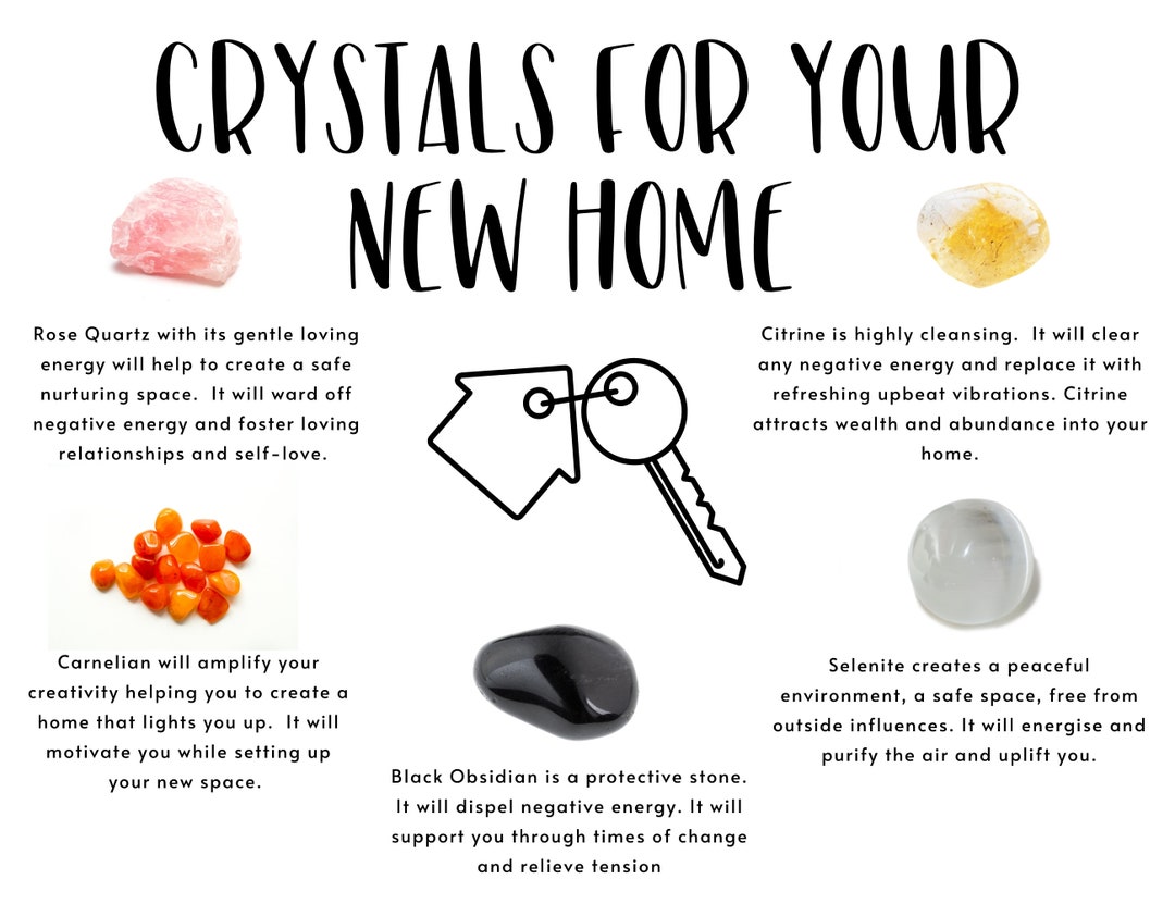 New Home Crystal Gift Set Moving House Crystal Set Housewarming Present ...