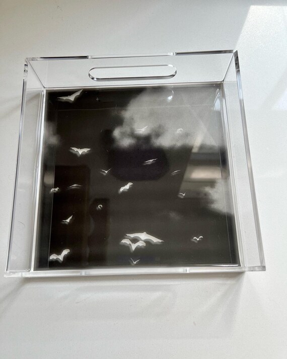 Resin Tray Horror Decor Acrylic Tray Bat Tray Trinket - Etsy