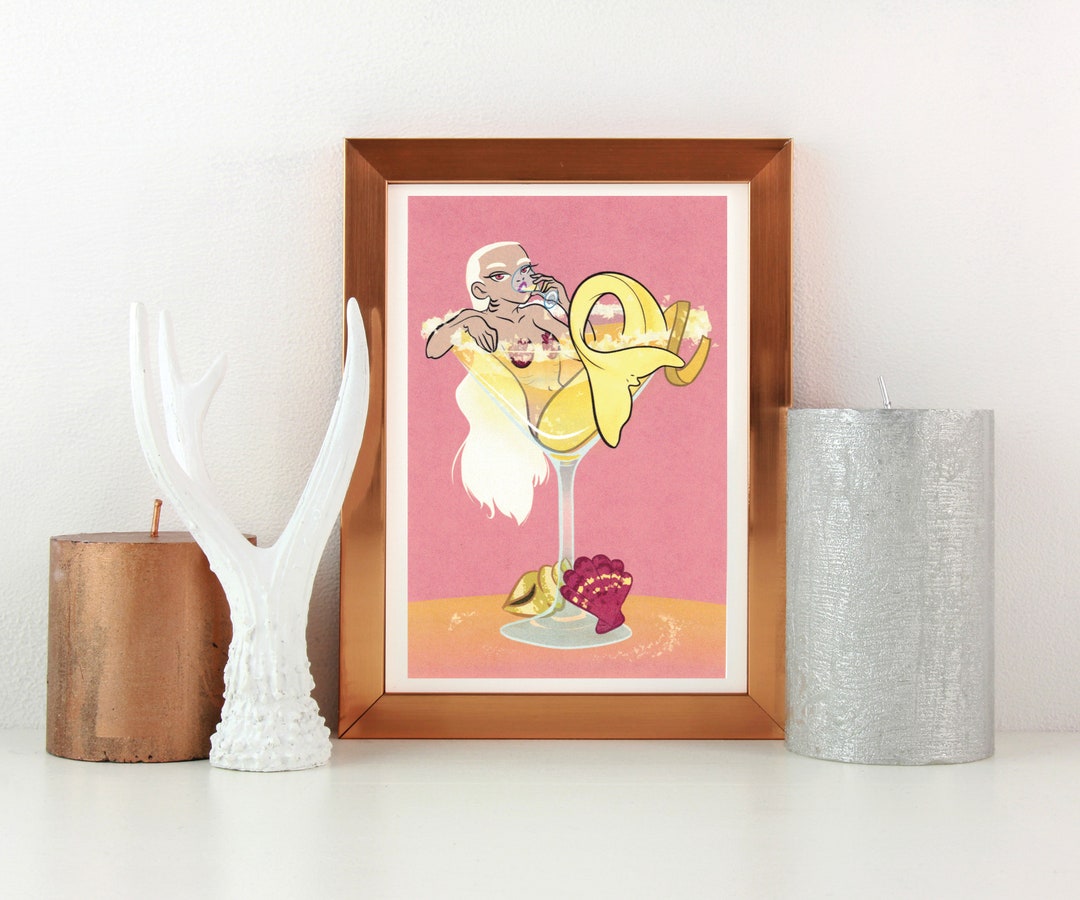 Lemon Drop Mer-tini PRINT - Etsy France