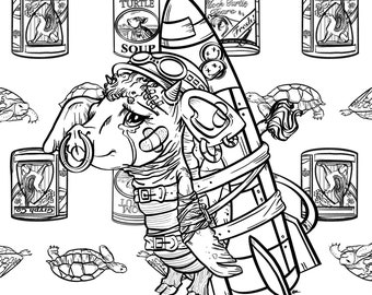 Digital Coloring Page Popkill's Asunderland the - Etsy