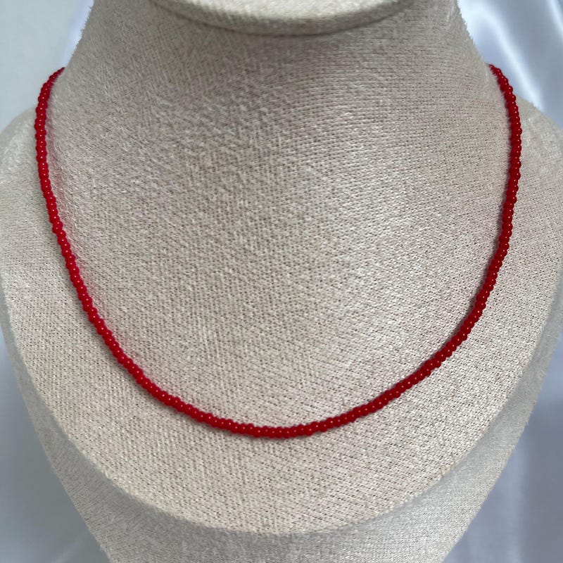 Red Necklace - Etsy