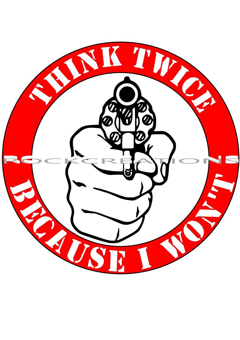 Think Twice Hand Gun SVG, DXF, Cricut, Silhouette, Cutting File - Etsy