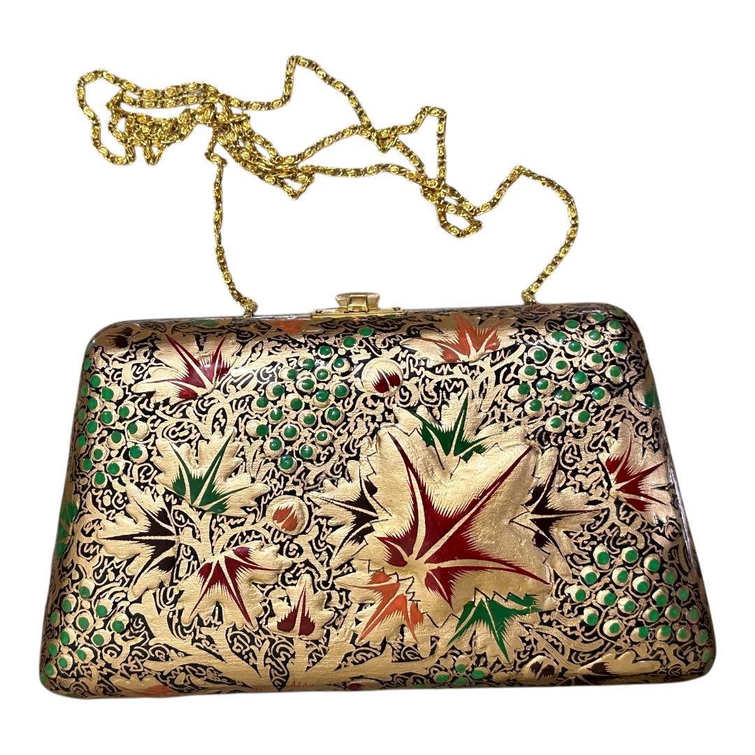 Paper Mache Wallet, Hand Painted Wallet With Sling. Paper Mache Purse ...