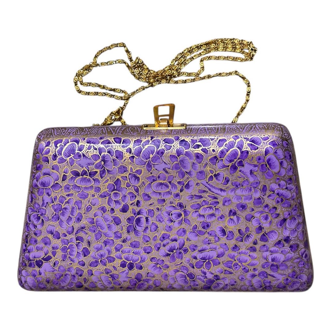 Paper Mache Clutches, Kashmiri Design Handbag, Paper Mache Wallet, Hand ...